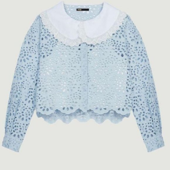 Maje | Tops | Maje Embroidered Lace Top | Poshmark
